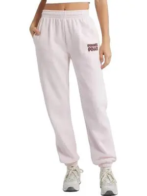 Princess Polly Puffy Logo Sweatpants - Pink