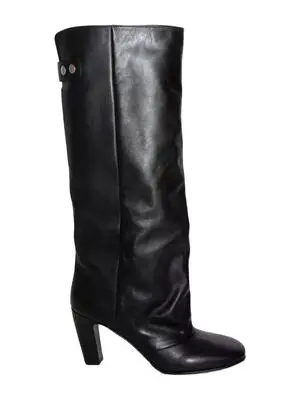 CHUCKIES Zhairaa Knee-high Heel Boots - Black