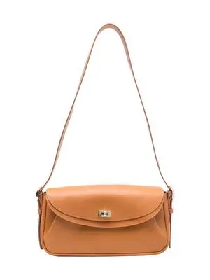Sandro Leather Shoulder Bag - Brown