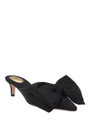 Valentino Garavani Yolande Bow Pointed Toe Mule Pump - Black