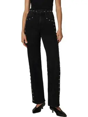 Joe's Jeans The Margot Embellished Studded High-waist Straight-leg Jeans - Chic Shadow