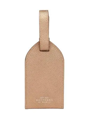Smythson Panama Leather Luggage Tag - Bronze