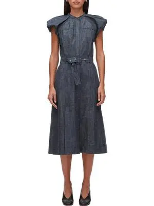 3.1 Phillip Lim Short Sleeve Denim Dress - Washed Indigo