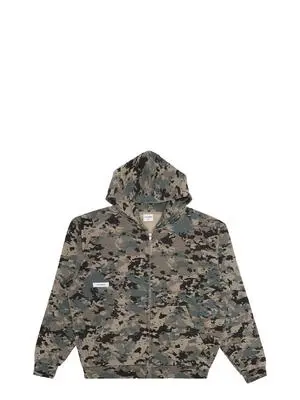 STUDENTS Double-weave French-terry Cotton Zip Hoodie - Camo