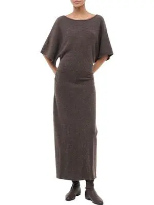 Staud Amelie Wool Blend Sweater Dress - Canyon