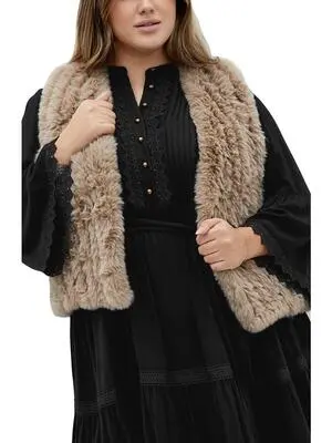 CITY CHIC Eve Faux Fur Vest