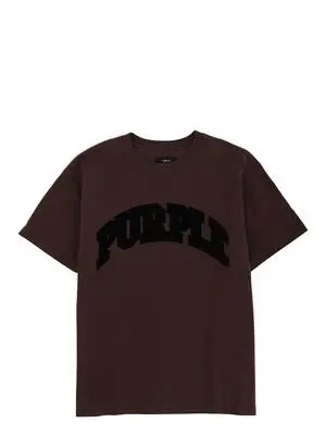PURPLE BRAND T-shirt With Logo - Brown