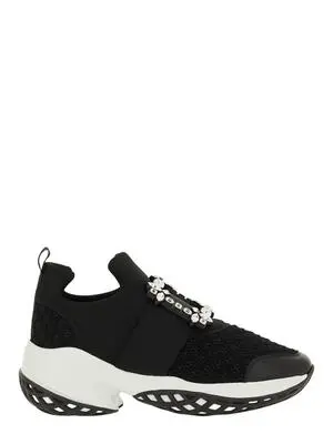 ROGER VIVIER Viv' Run Sneaker - Black