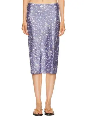 TROPIC OF C Cover Up Skirt - Mini Floral Lavender