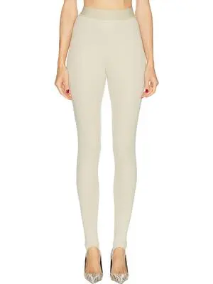 Wardrobe.NYC Opaque Stirrup Legging In Beige - Ash
