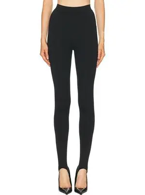 Wardrobe.NYC Opaque Stirrup Legging - Black
