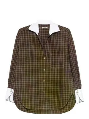 Sandro Plaid Shirt - Brown