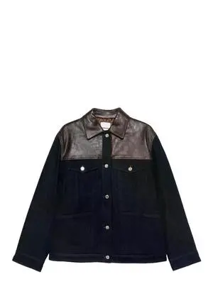 Sandro Paneled Denim Jacket - Blue
