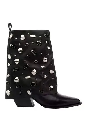 MARC ELLIS 65mm Stud-embellished Boots - Black