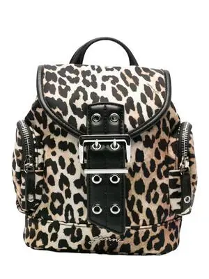 GANNI Mini Leopard-print Backpack - Neutrals