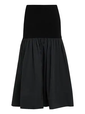A.L.C. Cami Merino Combo Maxi Skirt Black/navy