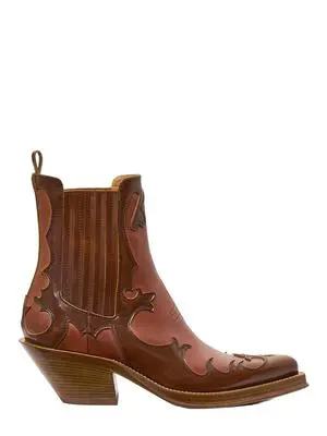 Gabriela Hearst Cassidy Cowboy Ankle Boots - Cognac
