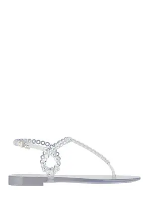 AQUAZZURA Almost Bare Crystal Jelly Slingback Sandals - Transparent