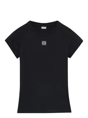 Loewe Ribbed Anagram Short-sleeve T-shirt - Black