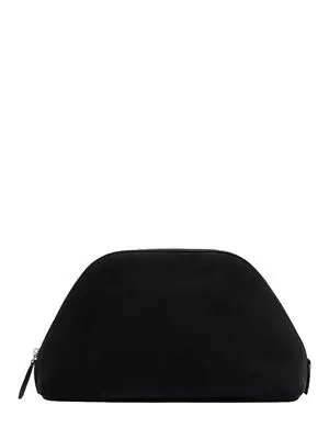 THE ROW Devon Suede Clutch - Black