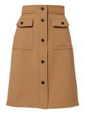 Moncler High-rise Midi Skirt - Beige