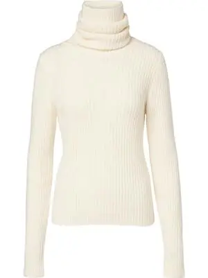 Moncler Wool And Mohair-blend Turtleneck Sweater - White