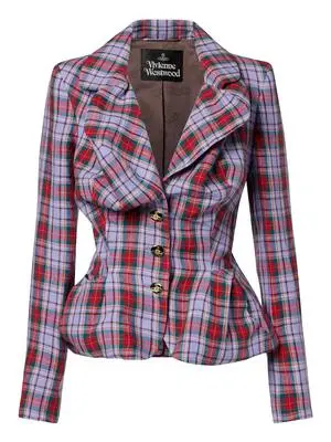 VIVIENNE WESTWOOD Tartan Linen Blazer - Multicoloured