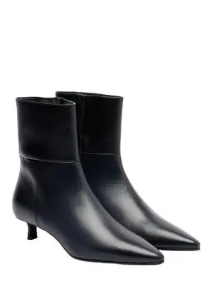 JIMMY CHOO Lory 35 Leather Ankle Boots - Black