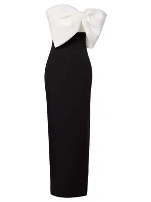 Rachel Gilbert Kace Bow-detail Gown - Black