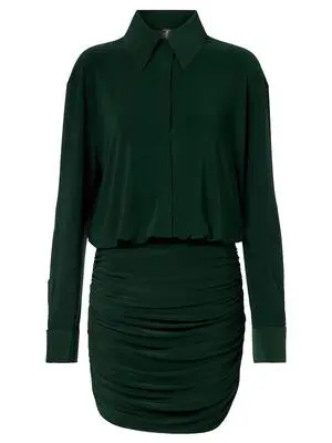 Norma Kamali Gathered Mini Dress - Green