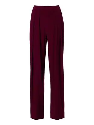 Norma Kamali Pleated Wide-leg Pants - Purple