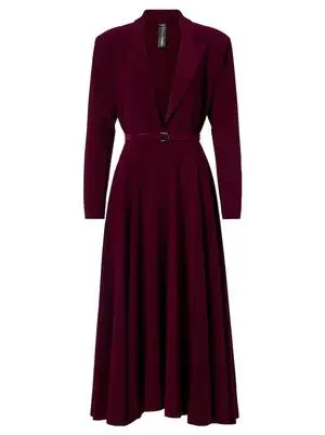 Norma Kamali Belted Midi Dress - Purple