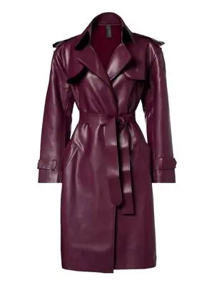 Norma Kamali Belted Trench Coat - Purple