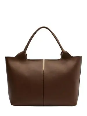 TOD'S Medium Leather Tote - Brown