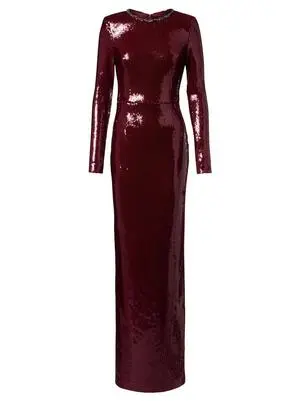 Rebecca Vallance Nero Sequined Gown - Burgundy