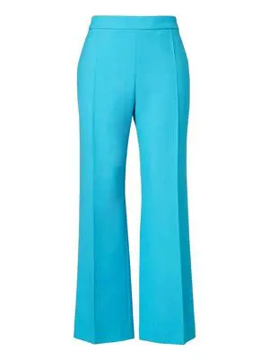 Chloé Cropped Virgin Wool Crêpe Straight Pants - Blue