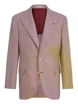 BRUNELLO CUCINELLI Houndstooth Peak Lapels Tailor Blazer
