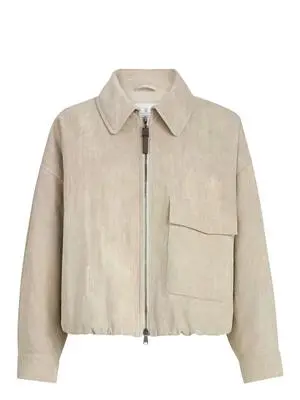 Brunello Cucinelli Corduroy-effect Jacket - Neutrals