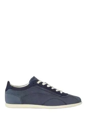 Brunello Cucinelli Textured Suede Sneakers - Blue