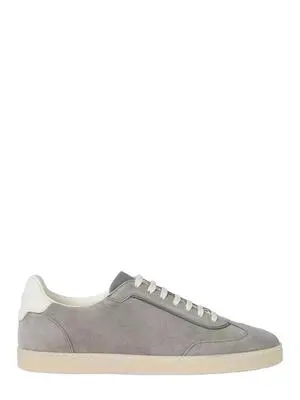 Brunello Cucinelli Lace-up Suede Sneakers - Grey