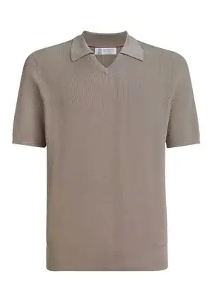 Brunello Cucinelli V-neck Short-sleeve T-shirt - Neutrals