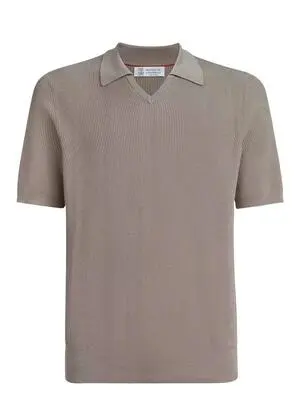 Brunello Cucinelli V-neck Short-sleeve T-shirt - Neutrals