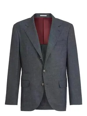 Brunello Cucinelli Slubbed Buttons Blazer - Grey