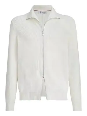 Brunello Cucinelli Zip-fastening Cardigan - White