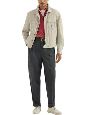 BRUNELLO CUCINELLI Half-Zip Long-Sleeve Sweater
