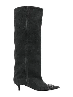 DIESEL® D-venus Boots With Logo Detail - Blue