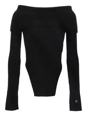 ANIYE BY Off-shoulder Long-sleeved Top - Black