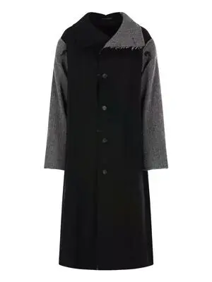 YOHJI YAMAMOTO Herringbone Paneled Coat