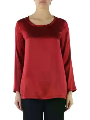 Malìparmi Long-sleeved Silk Blouse - Red