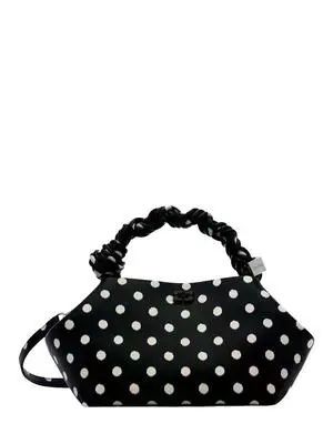 GANNI Small Polka-dot Tote Bag - Black